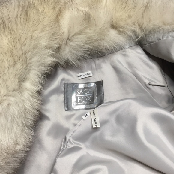 Saga Furs | Jackets & Coats | Genuine Saga Silver Fox Fur Coat Short Jacket Real | Poshmark